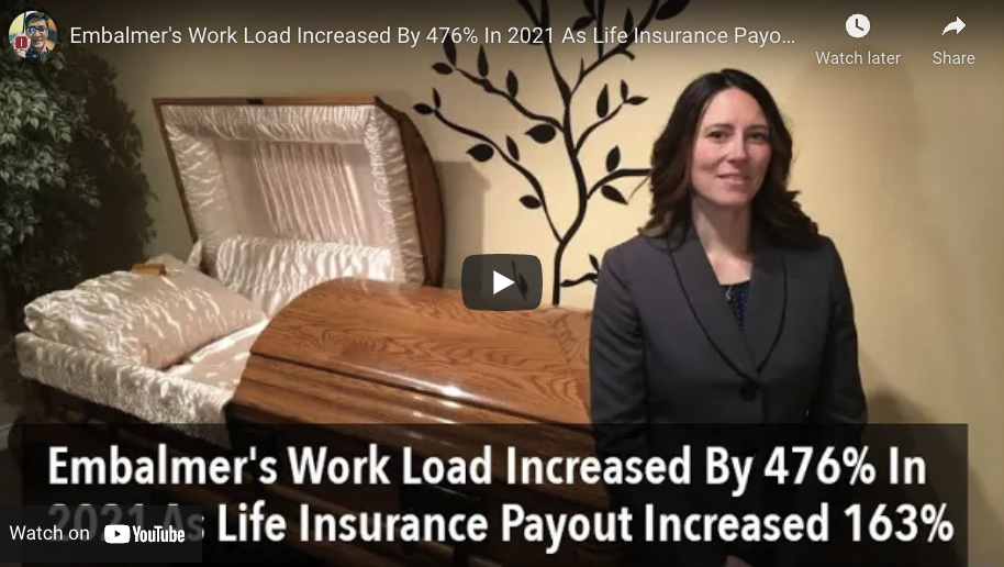 Embalmer’s Work Load Increased By 476% In 2021 As Life Insurance Payout ...